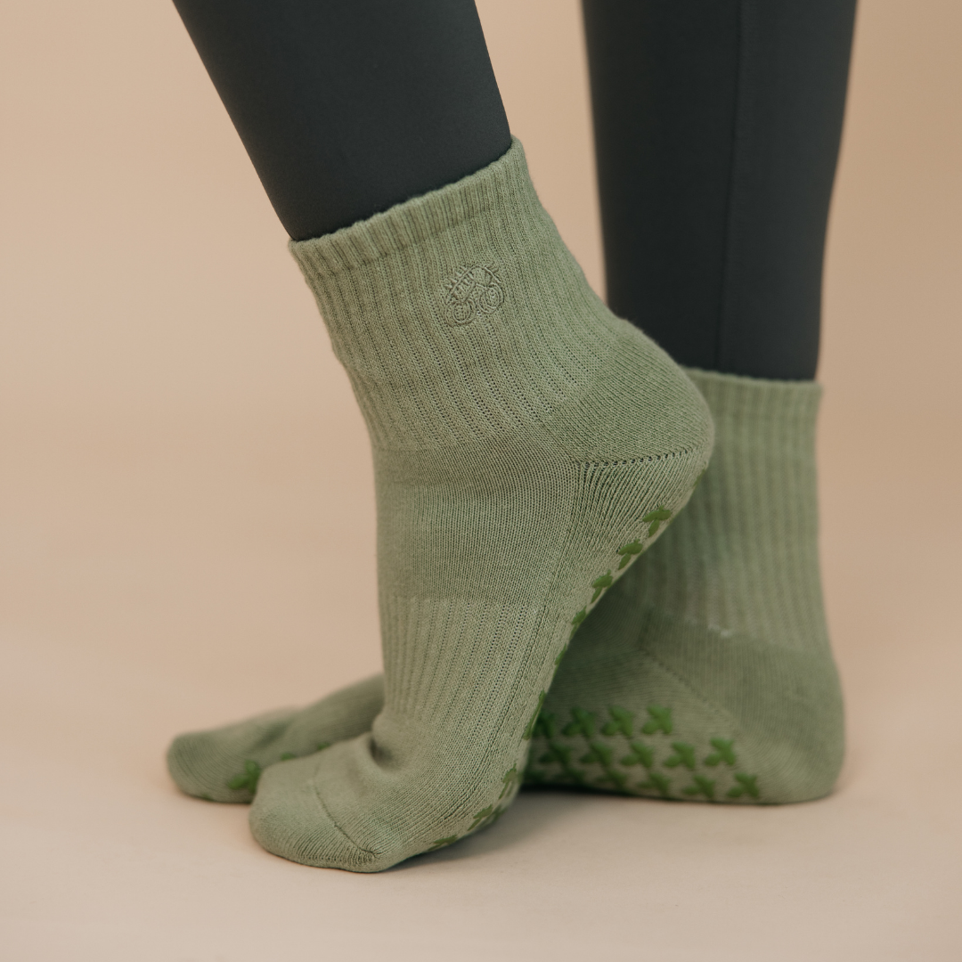Matcha Grip Socks | Daily Grind Pilates Non Slip Socks for Yoga and ...